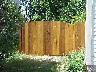 Cedar Fence With 10 Ft Wide Double Gate Pictures and Photos